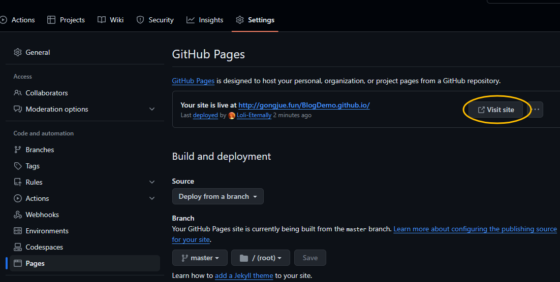 Hexo + Butterfly 搭建个人博客随记 | 雪萌阁